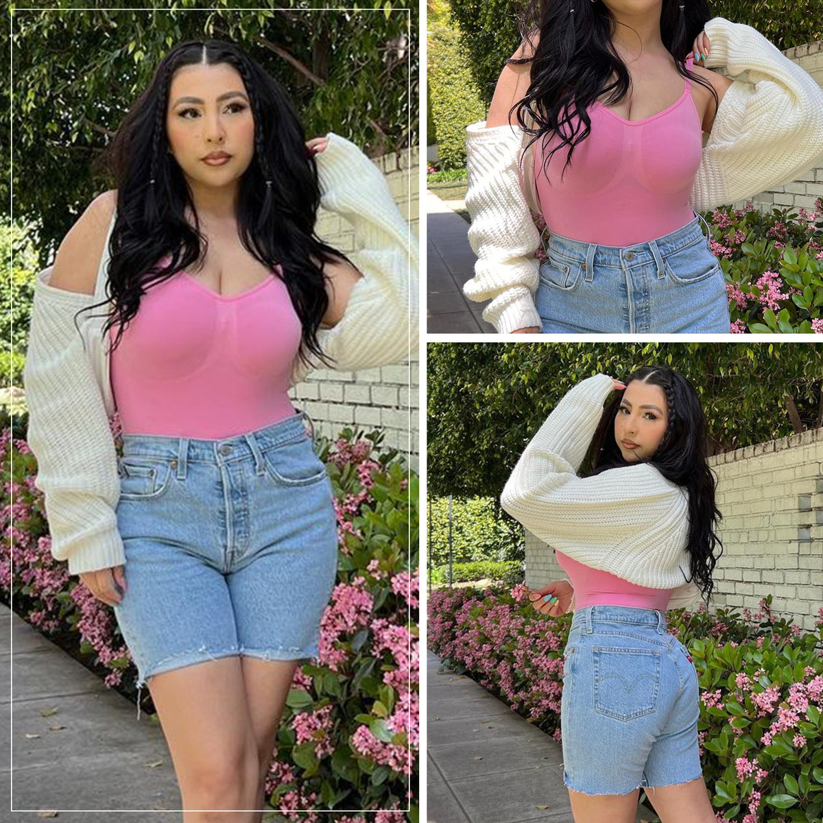 SHAPERX Tummy Control Shapewear Adjustable Thong Body Shaper